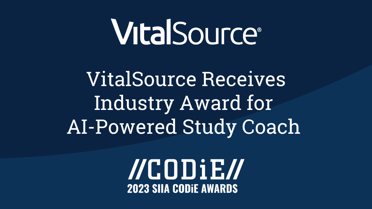 VitalSource Receives Industry Award for AI-Powered Study Coach